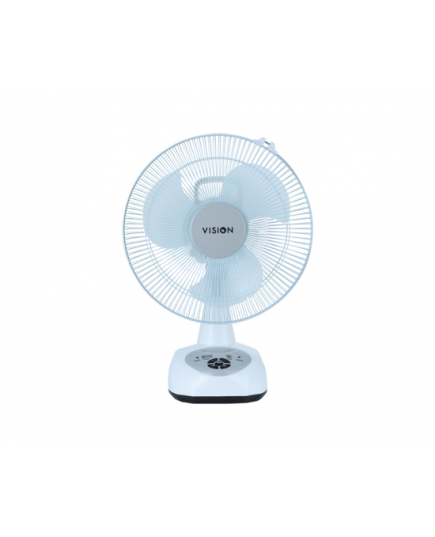 Fan :: Rechargeable Fan :: Vision Rech. Table Fan-12""(White)-USB Charger